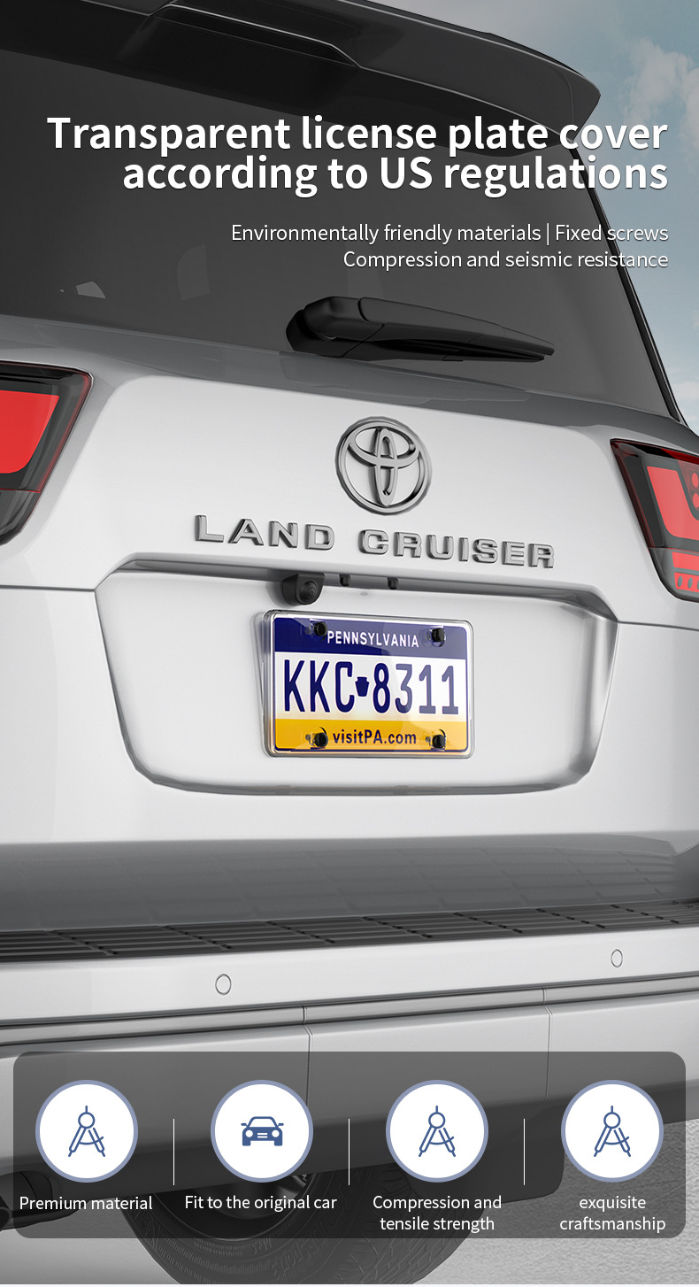 美式汽车牌照架罩照托车牌盖牌照框American license plate frame-阿里巴巴