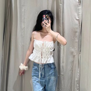 跨境批发2024 ZA系列欧美风时尚潮流蝴蝶结饰府绸吊带上衣3067055-阿里巴巴