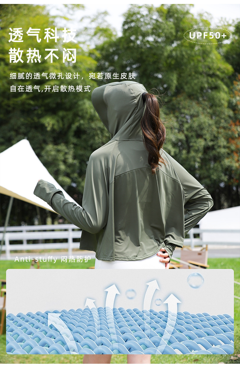 蕉下同款UPF50+防晒衣女黑胶大帽檐24年夏季新款防晒服防嗮衫速干-阿里巴巴