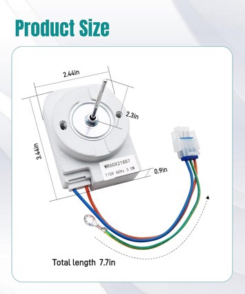 WR60X21887 冰箱蒸发器风扇电机适用于 GE 冰箱风机115v-阿里巴巴