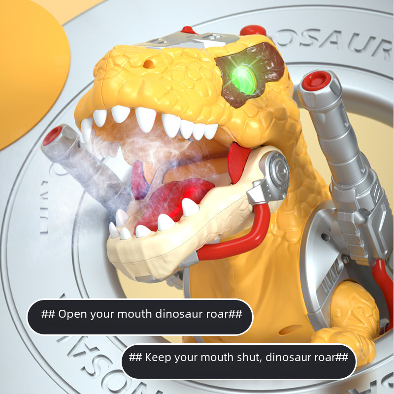 Dinosaur Spray Toy Electric Walking Mountable Scooter Tyrannosaurus Rex ...