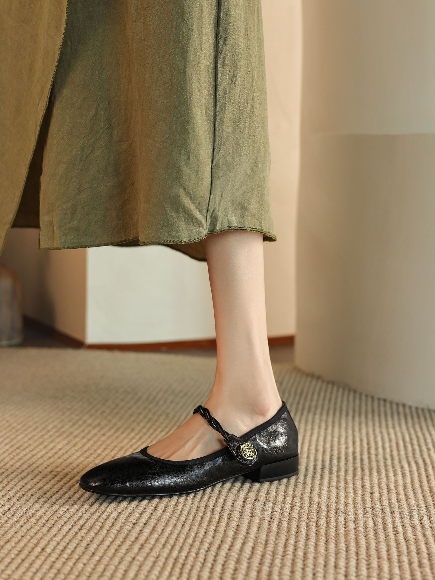 CHIKO Bricio Square Toe Block Heels Mary Jane Shoes