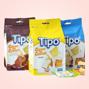 越南原装进口Tipo面包干鸡蛋奶油原味135g休闲零食早餐饼干下午茶-阿里巴巴