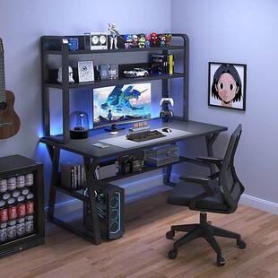 Esports table minimalist modern workbench desk bookshelf跨境-阿里巴巴