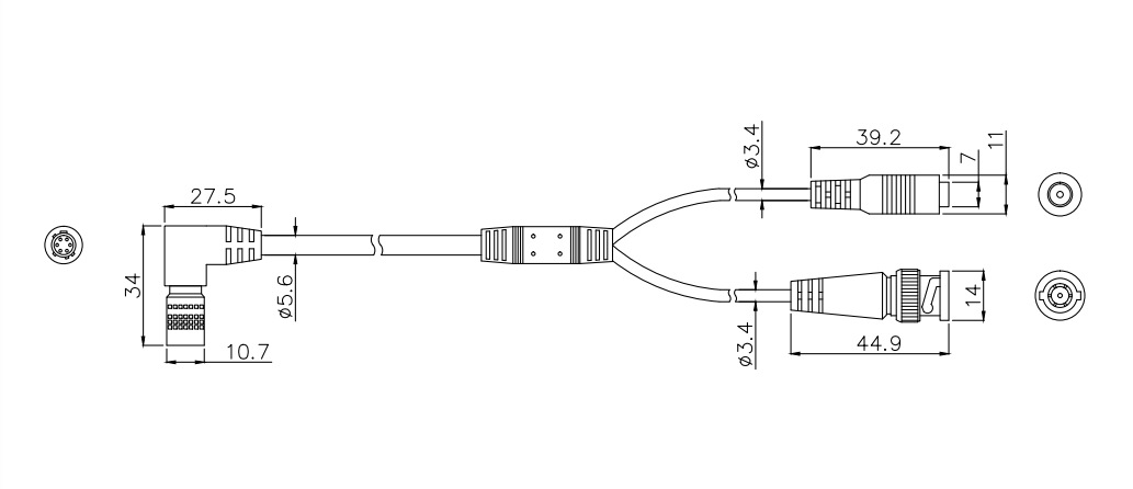 海康工业相机线材MV-ACP-H6p-open-HF-5m高柔6pin I/O及供电线5米-阿里巴巴