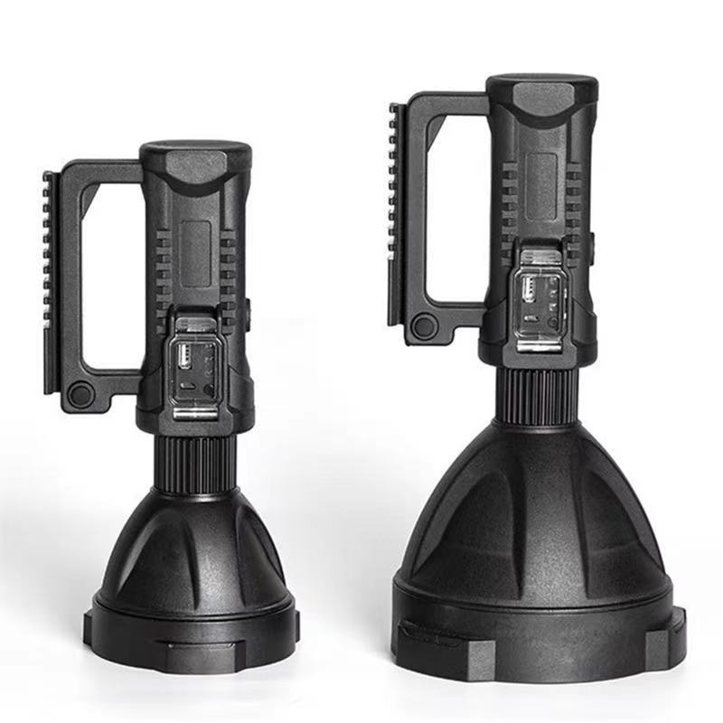 跨境P70大功率探照灯 W591户外强光手提照明LED远射充电手提灯-阿里巴巴