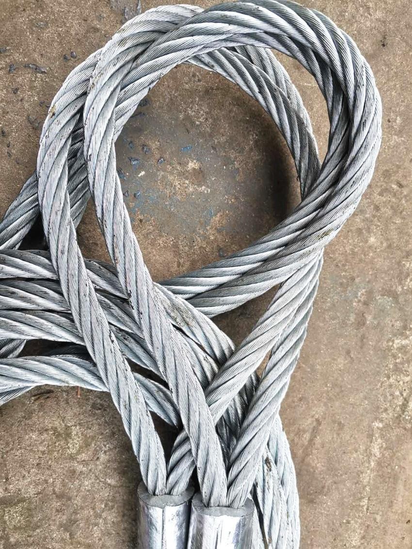 镀锌压制双扣钢丝绳插编钢丝绳子吊索行车吊车起重吊装索具钢绳-阿里巴巴