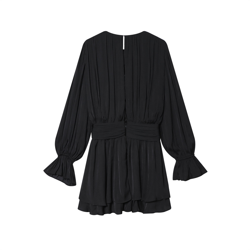 外贸2025秋季新款女装设计感小众百搭修身显瘦休闲连衣裙1304847-阿里巴巴