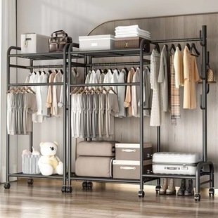 简易衣柜现代铁架卧室组合装出租房省空间收纳折叠储物布衣橱柜子-阿里巴巴