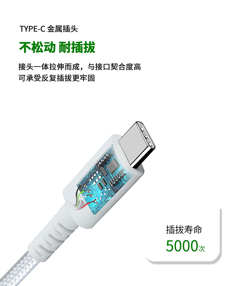 适用安卓PD快充60W充电器线双头typec数据线加长2米充电数据传输-阿里巴巴