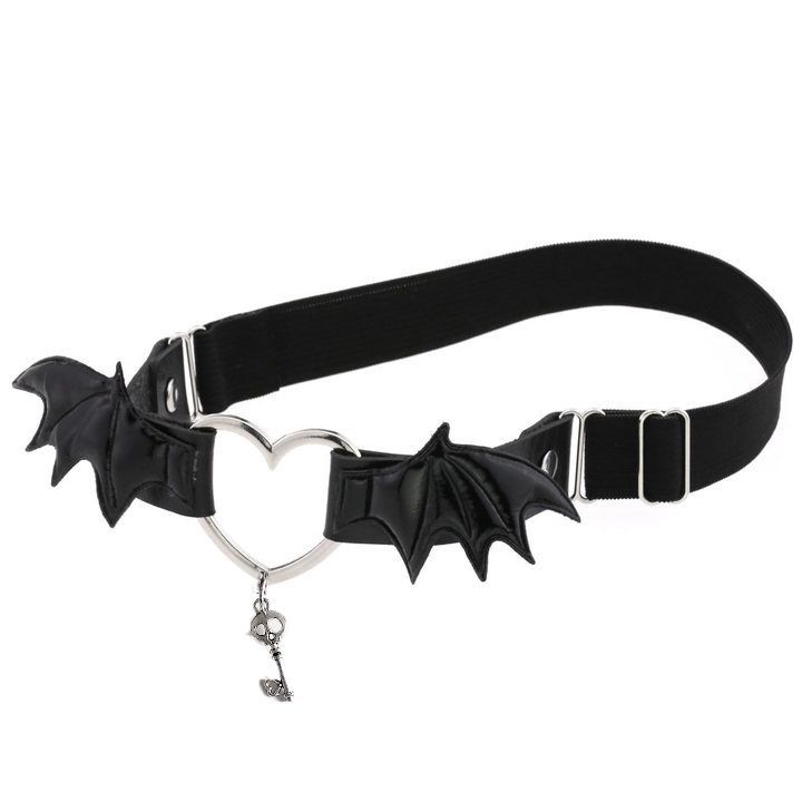 暗黑翅膀腿环可调节松紧y2k辣妹性感弹力绑带cos哥特腿环lolita-阿里巴巴