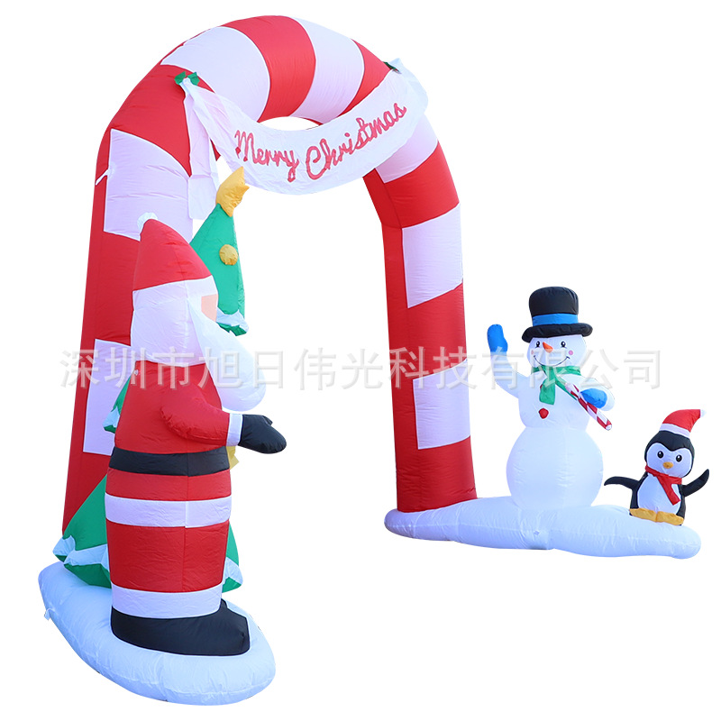 跨境货源圣诞节庭院装饰品场地布置道具充气拱门圣诞老人雪人气模采购价格、怎么样、行情市场-CCEE选品中心