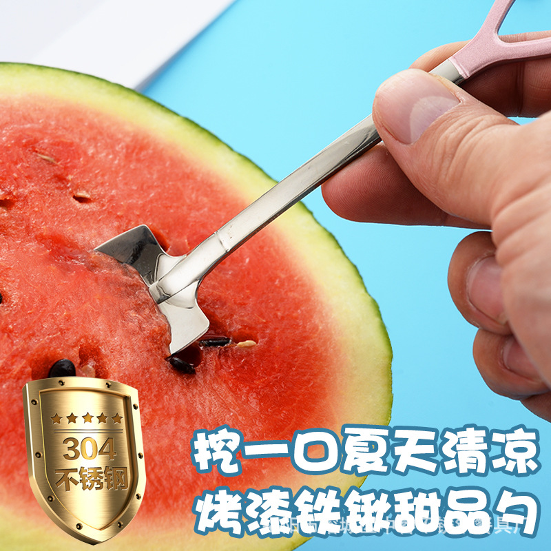 304 stainless steel new creative spade small spoon ice cream fruit ...