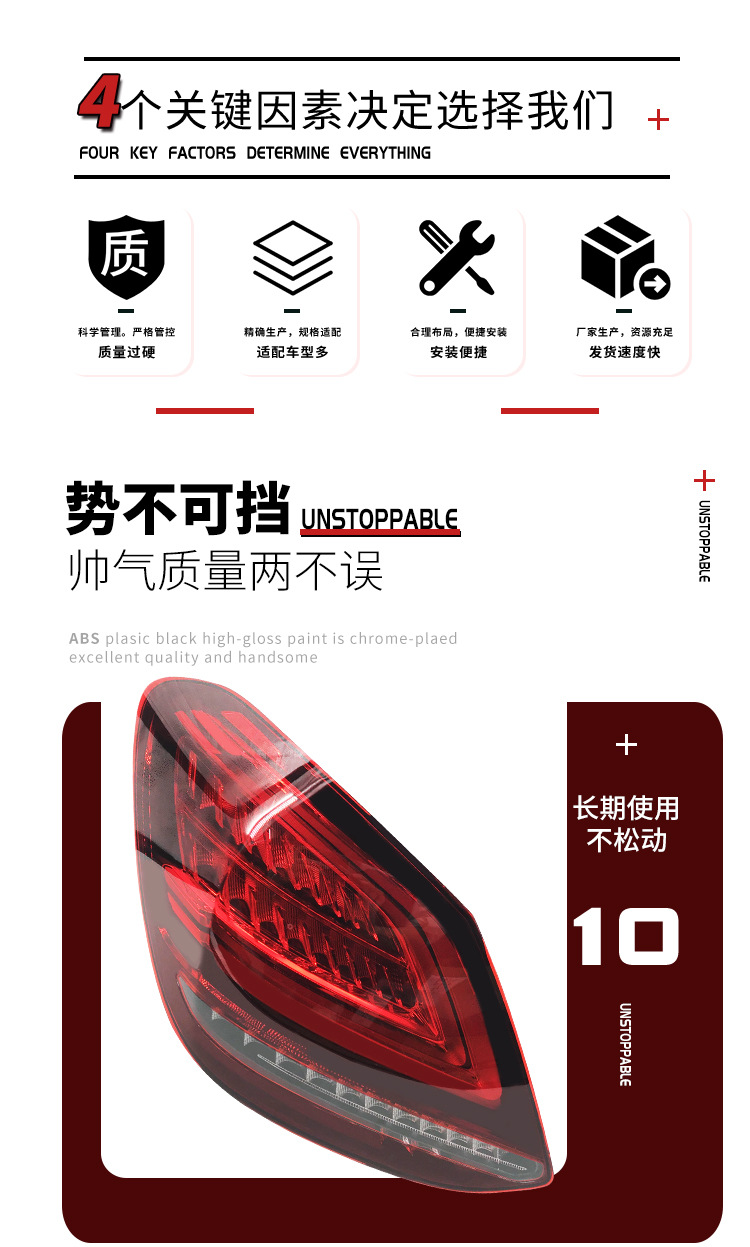 适用于18-20年奔驰C级W205后尾灯新款汽车尾灯后侧弯灯2059067103-阿里巴巴