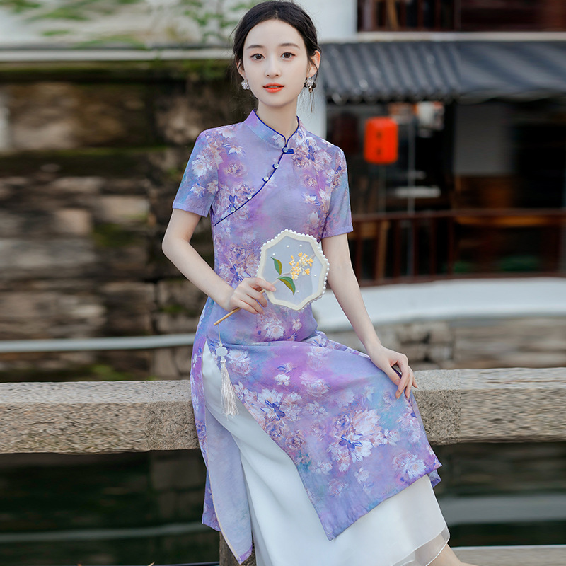 Chinese Dresses retro cheongsam Qipao Tang suit embroidered restoring ...