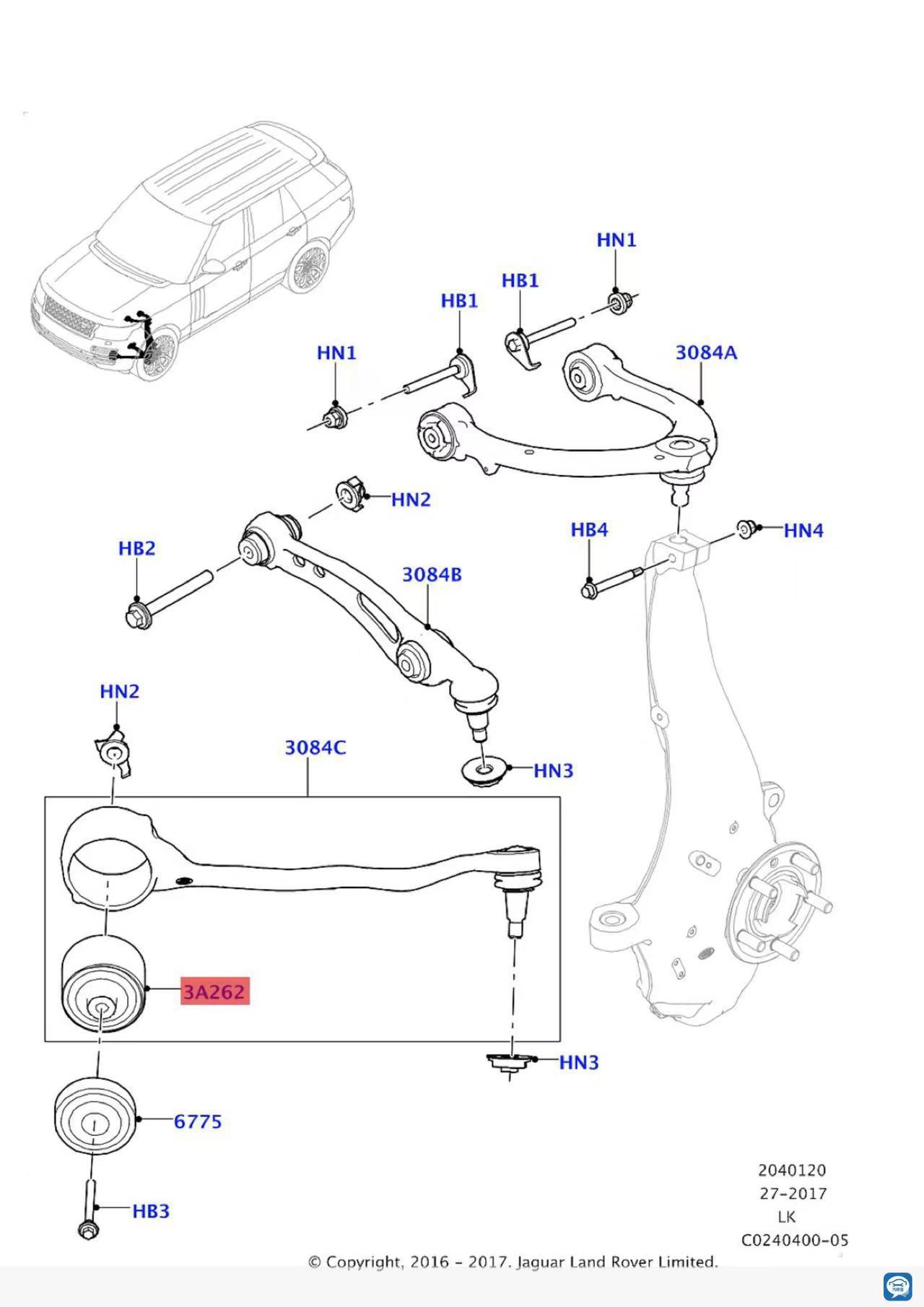 LR084108 LR100072适用于路虎揽胜 前悬挂胶套 下摆臂衬套 大胶套-阿里巴巴
