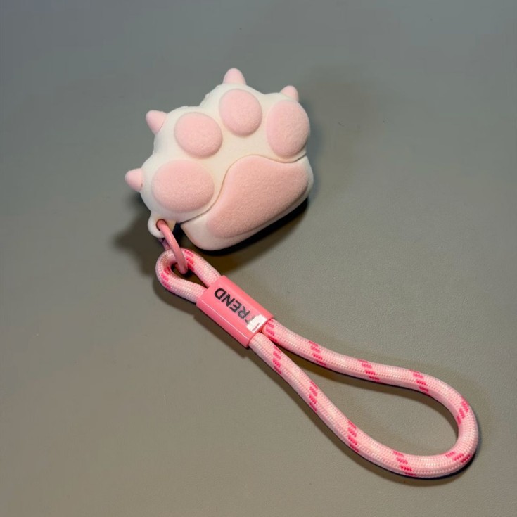 可爱植绒猫爪AirPods pro3保护套适用4代卡通苹果蓝牙硅胶耳机壳-阿里巴巴