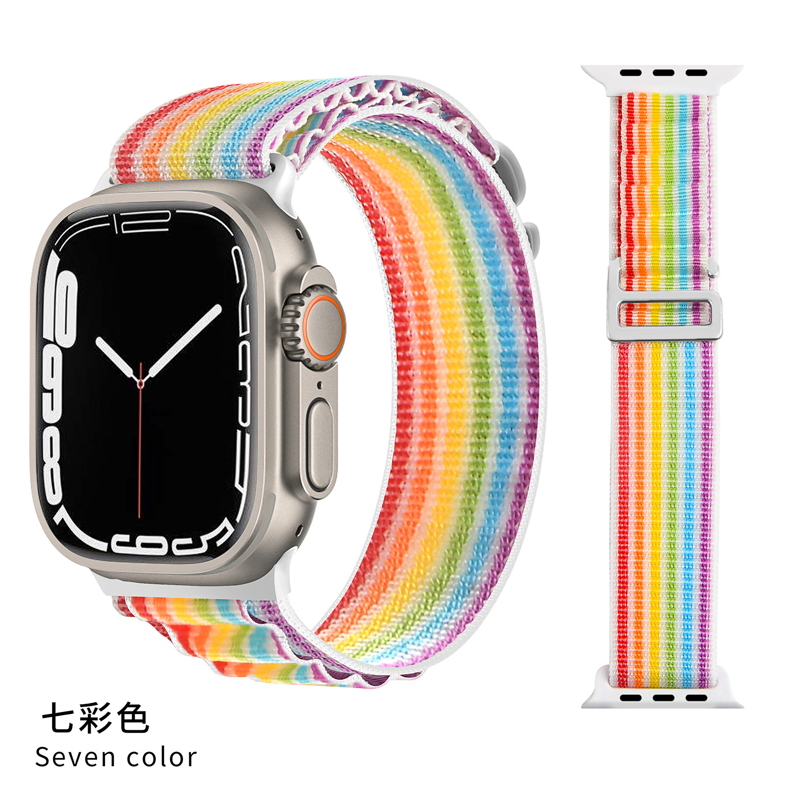 适用apple watch8 Ultra表带高山回环表带苹果手表345678尼龙表带-阿里巴巴