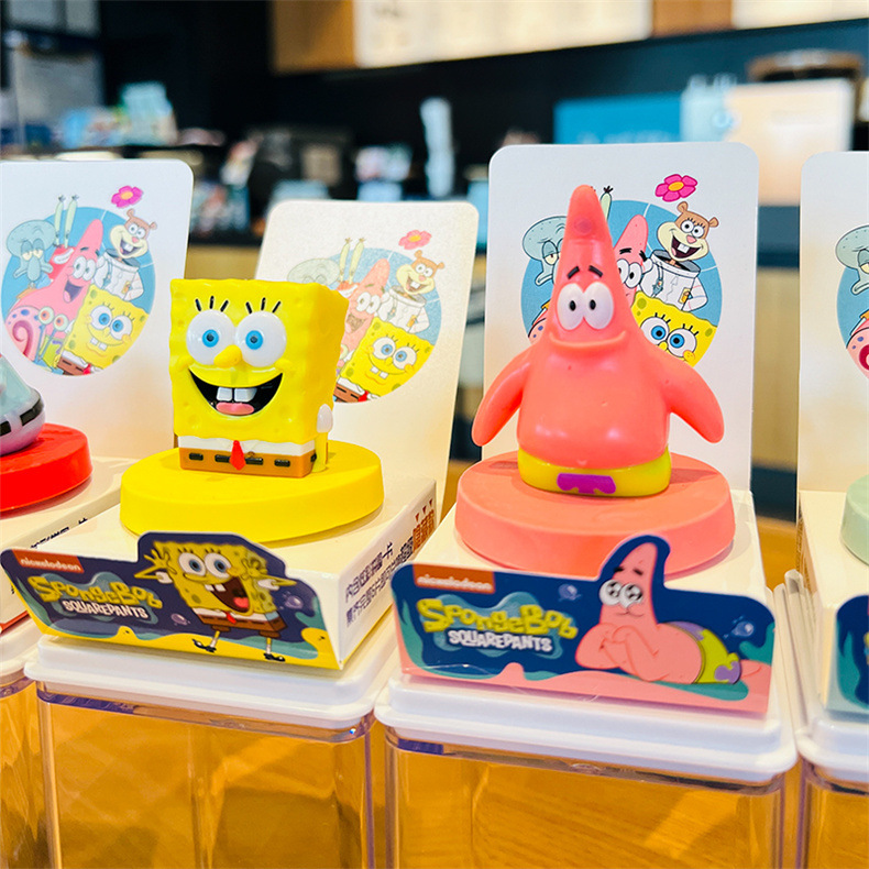 正版海绵宝宝盲盒明盒印章系列儿童男玩具公仔手办摆件礼物派大星-阿里巴巴
