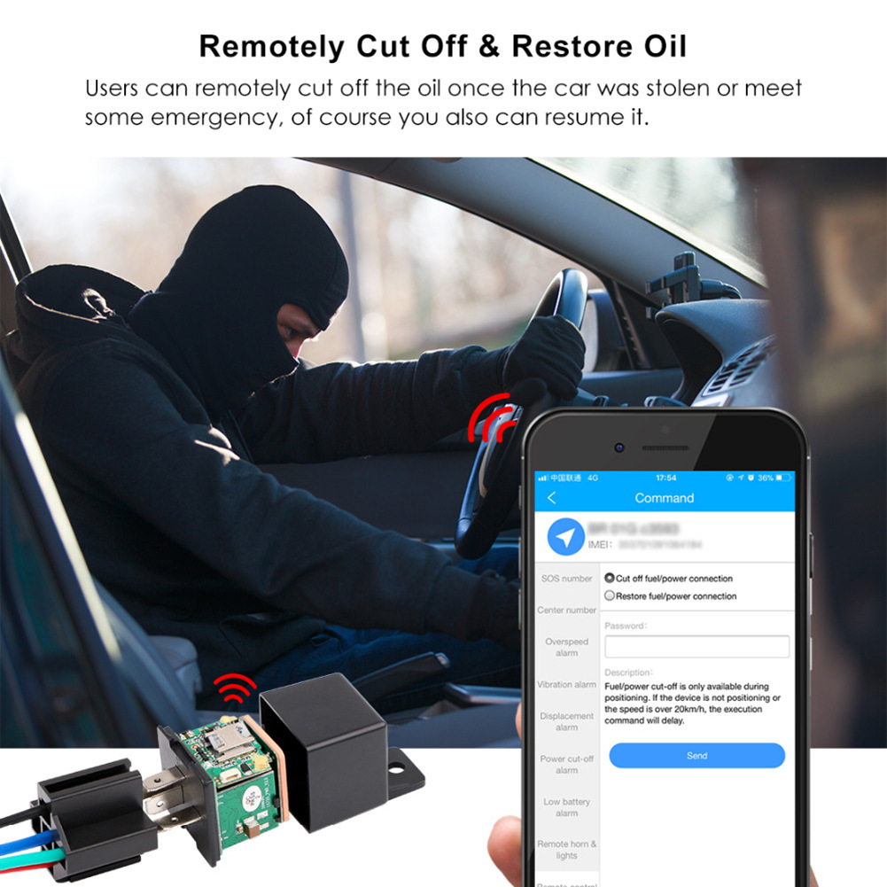LK720继电器GPS定位器追踪器电动车防盗远程断油断电GPS Tracker-阿里巴巴