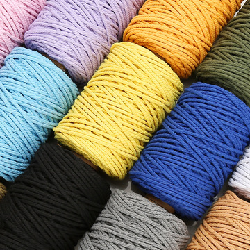 四毫米彩色棉线diy手工编织绳编织线地毯挂毯材料包绳子棉绳全棉-阿里巴巴