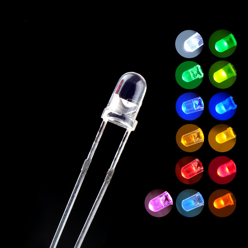 F5 F3圆头雾状高亮led直插灯珠5mmLED插件发光二极管草帽 全系列-阿里巴巴