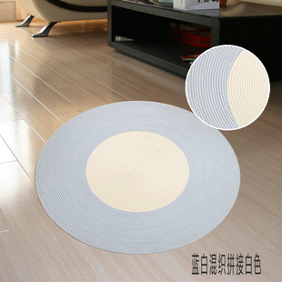 小红书推荐抓周地毯一件代发圆形手工编织棉绳地垫宝宝一周岁抓周-阿里巴巴