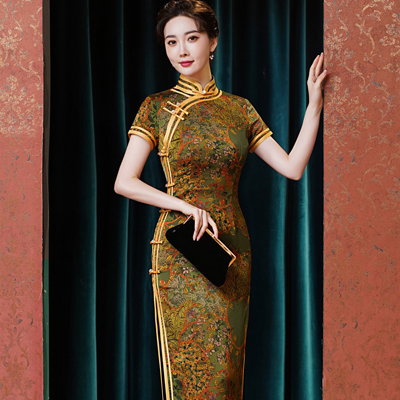 Old Shanghai cheongsam long Chinese dresses oriental retro Qipao ...