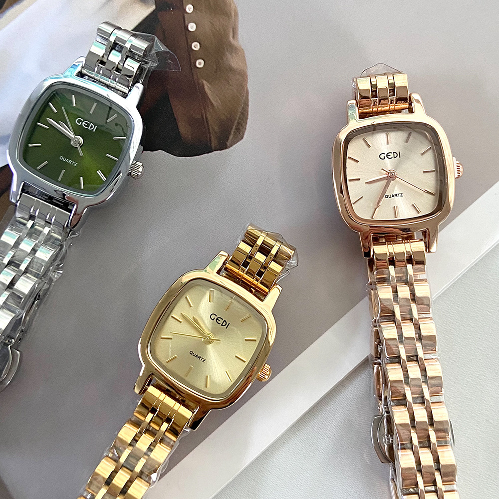 RSP GEDI New Niche INS Style Quartz Watch Temperament Square Disc Small Green Watch Female ...