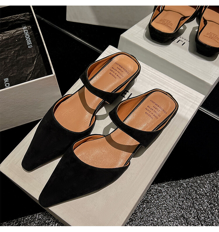 CHIKO Kallie Pointy Toe Block Heels Clogs/Mules Shoes