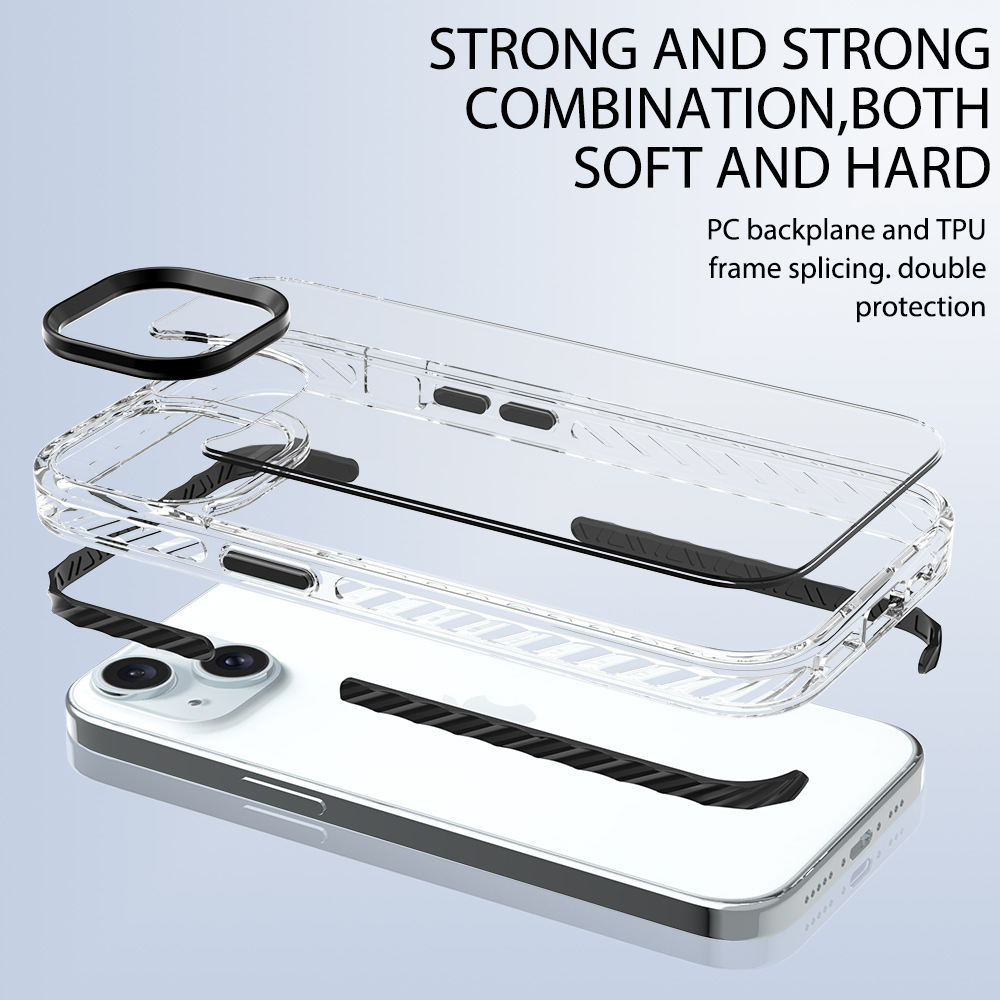 适用于iphone15丰彩二合一tpu+pc+tpe透明手机壳镜头框防摔保护套-阿里巴巴