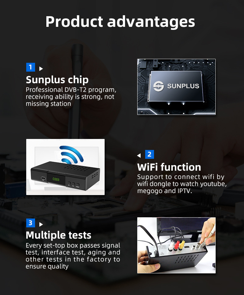 跨境外贸厂家DVB-T2数字电视机顶盒东南亚南美现货set top box-阿里巴巴