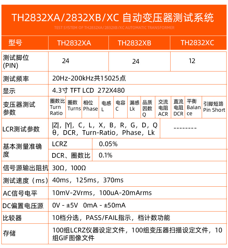 同惠TH2882A-3/5脉冲式线圈测试仪TH2832X自动变压器综合测试仪-阿里巴巴