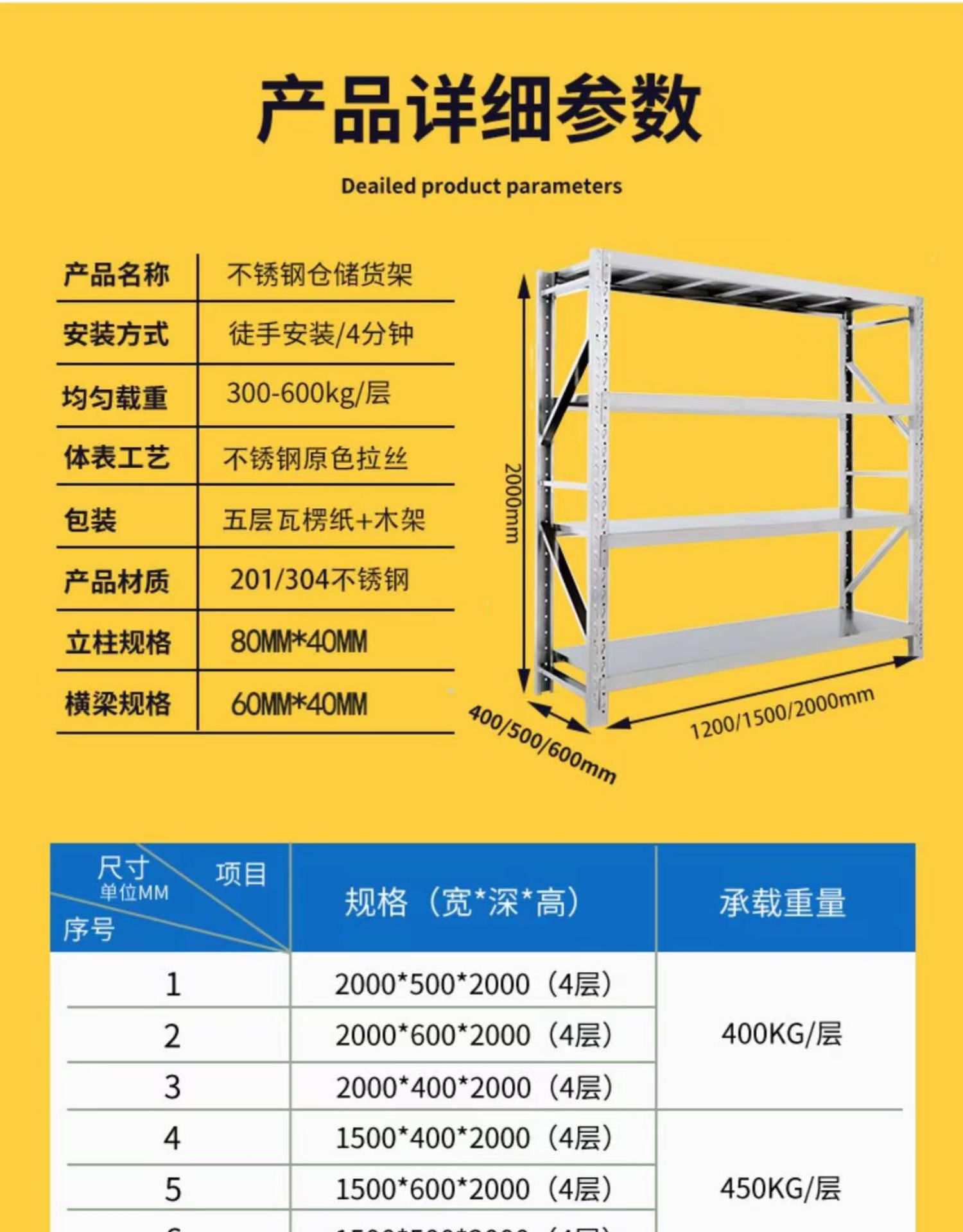 304不锈钢仓储货架重型货架实验室货架地下室货架冷库不锈钢货架-阿里巴巴
