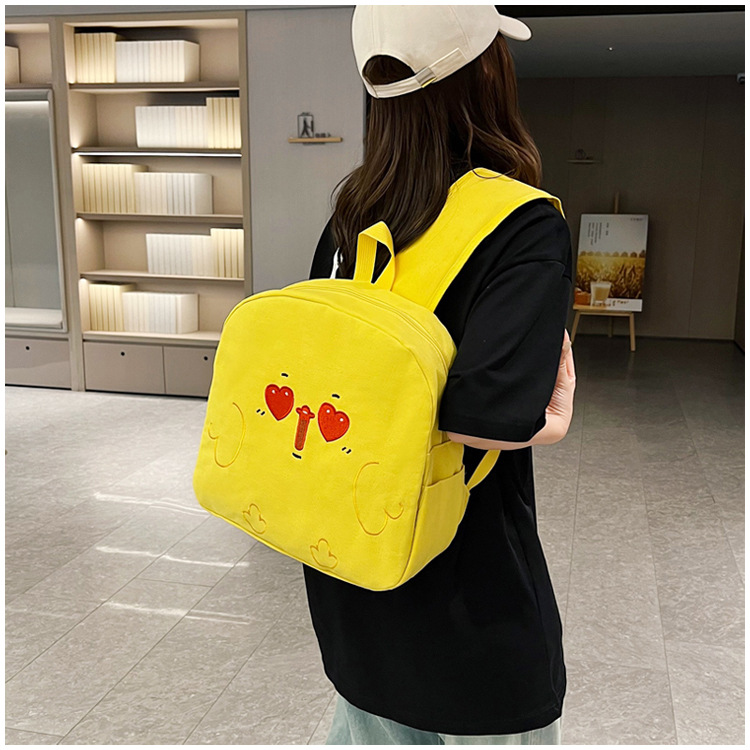 Wholesale Cute Cartoon Canvas Backpack for Girls, 20L Capacity, Street ...