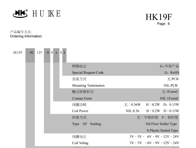 汇科继电器HK19F-DC5V-SHG hk19f-dc12v-shg8脚2A 现货小型继电器-阿里巴巴