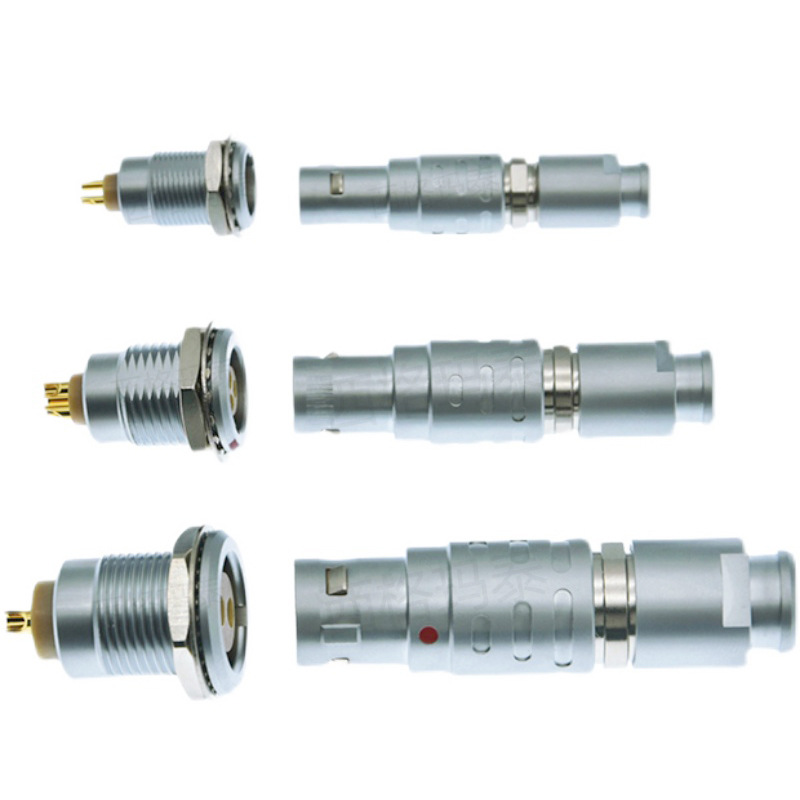 兼容LEMO雷莫连接器推拉自锁航空头插件金属B系列FGG插头EGG插座-阿里巴巴