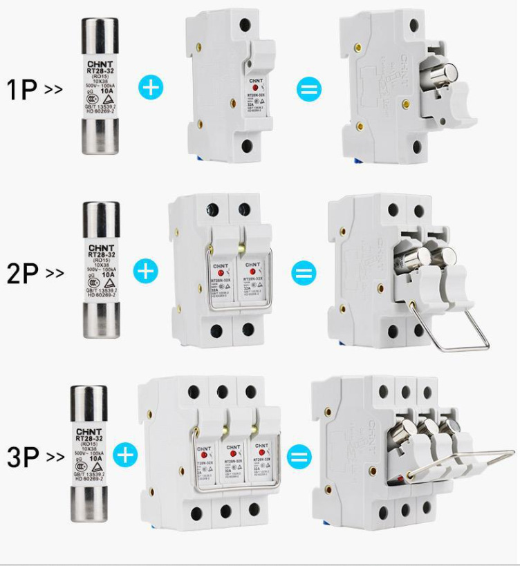 RT28正泰熔断器RT28-63X熔断器底座1P/2P/3P-32X 63X 32A 63A灯型-阿里巴巴