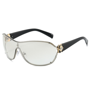 新款Y2L欧美大框环绕形一体镜片装饰太阳镜ins网红男女潮流时尚墨-阿里巴巴