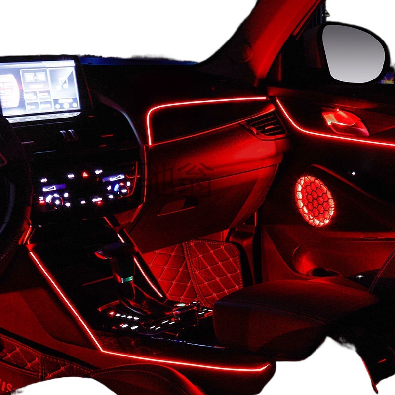 Fws atmosphere lamp car modification 64 color LED wiring-free streamer ...