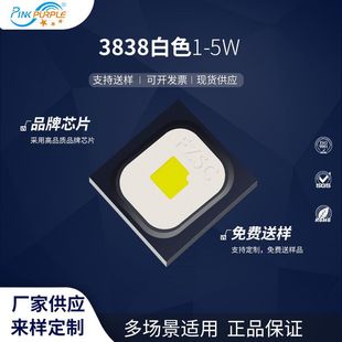 粉紫工厂直销3838led灯珠贴片式3838白色1-5w LED贴片发光二极管-阿里巴巴