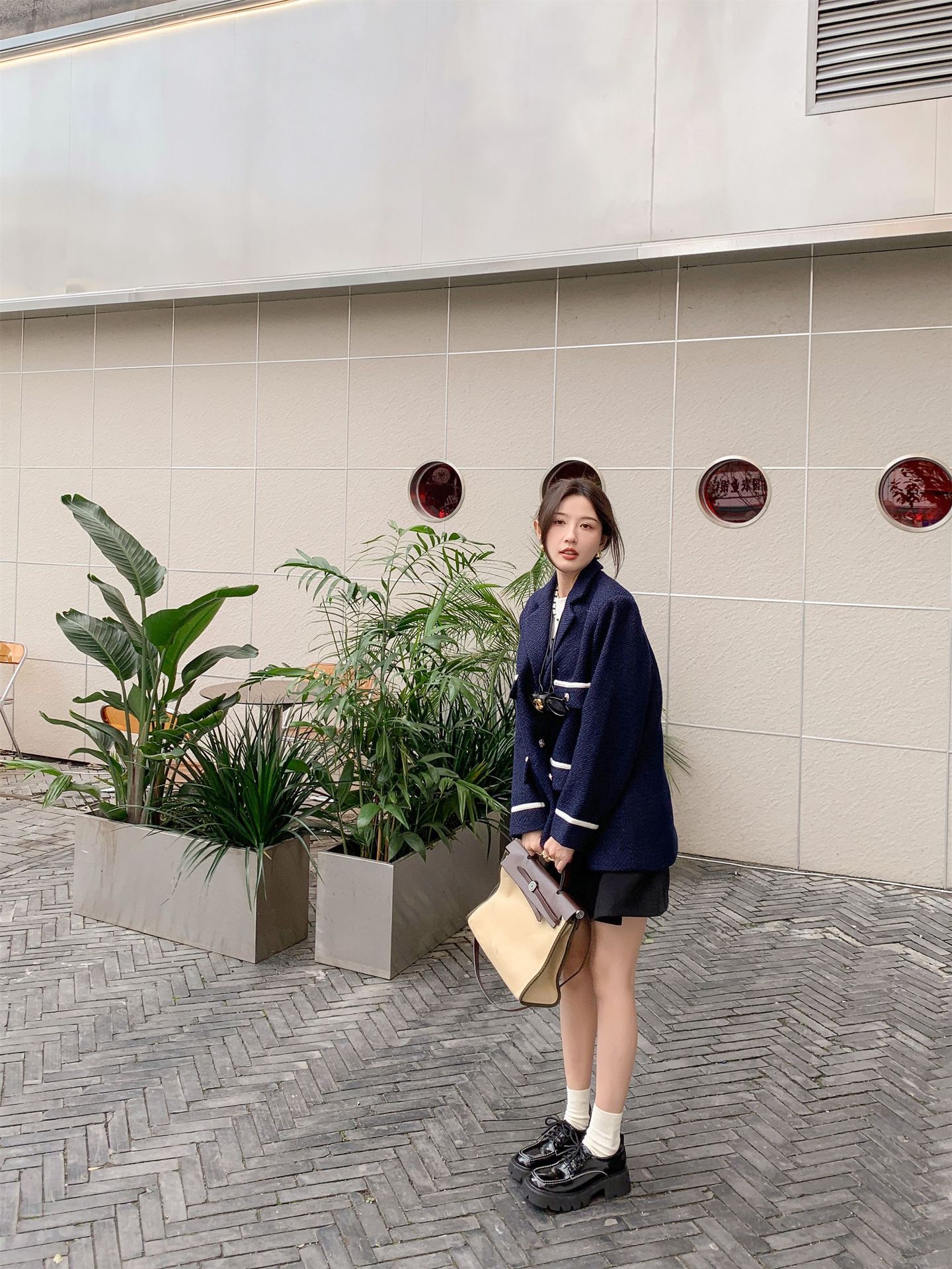 CHIKO Vicki Square Toe Block Heels Oxfords Shoes