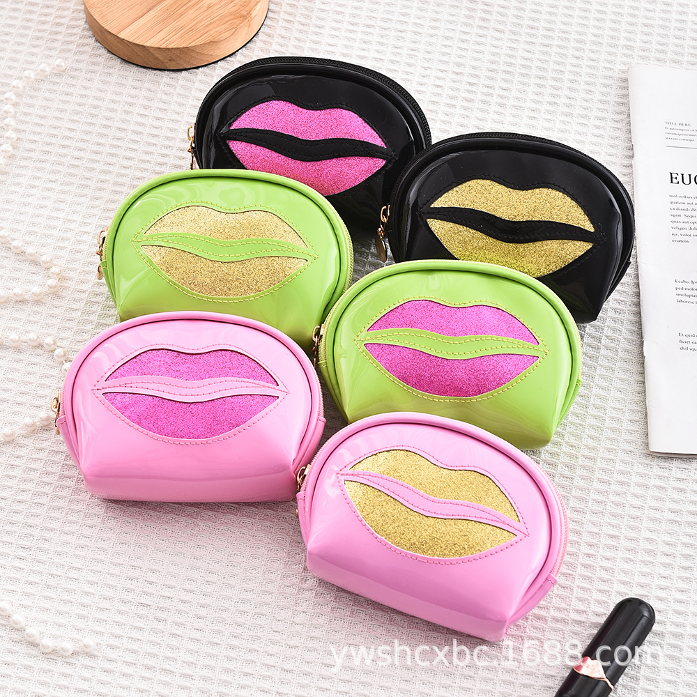 Fashion portable shell makeup cosmetic bag pu portable simple mini ...