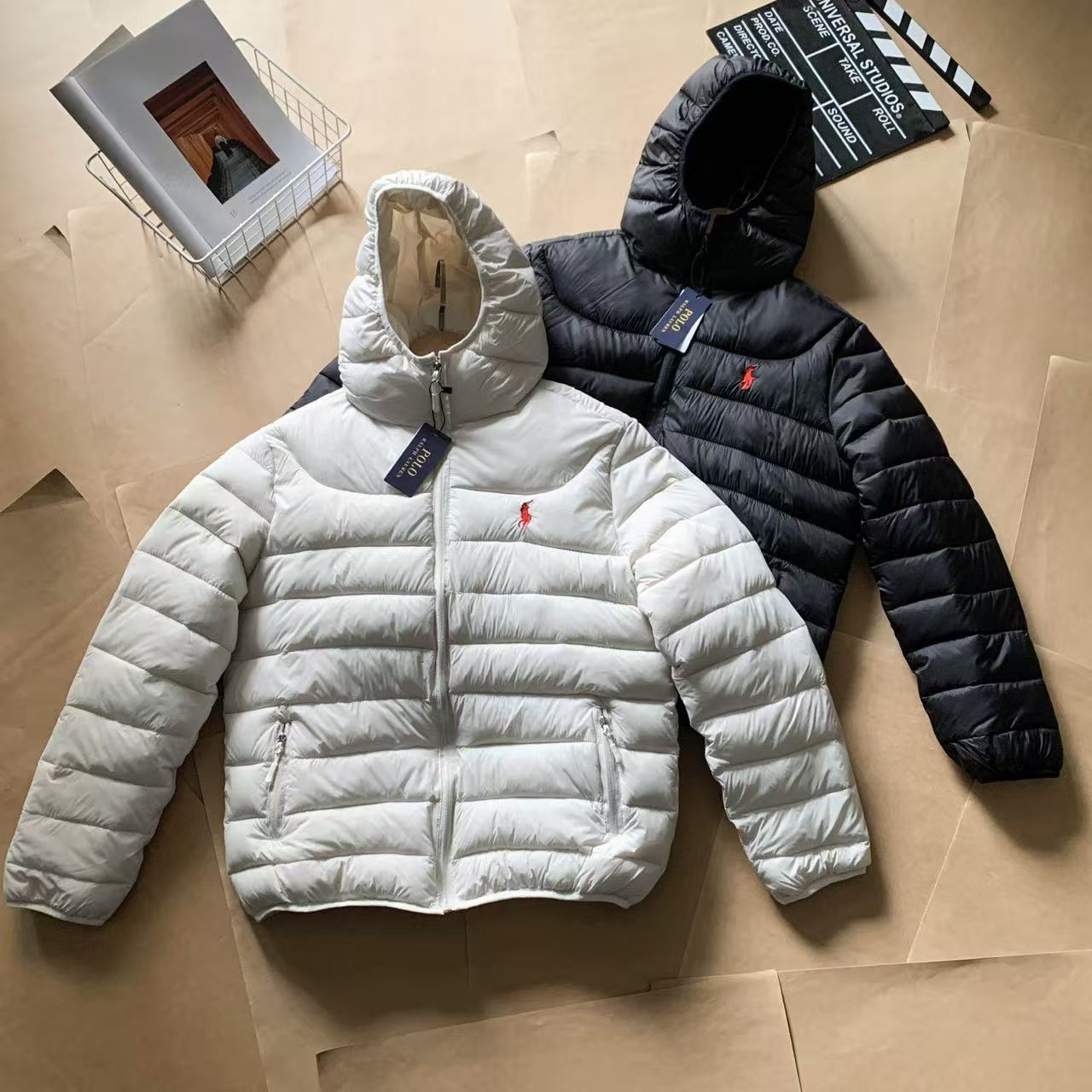 跨境RL小马刺绣 经典户外休闲轻薄情侣款排骨羽绒棉服连帽羽绒外-阿里巴巴