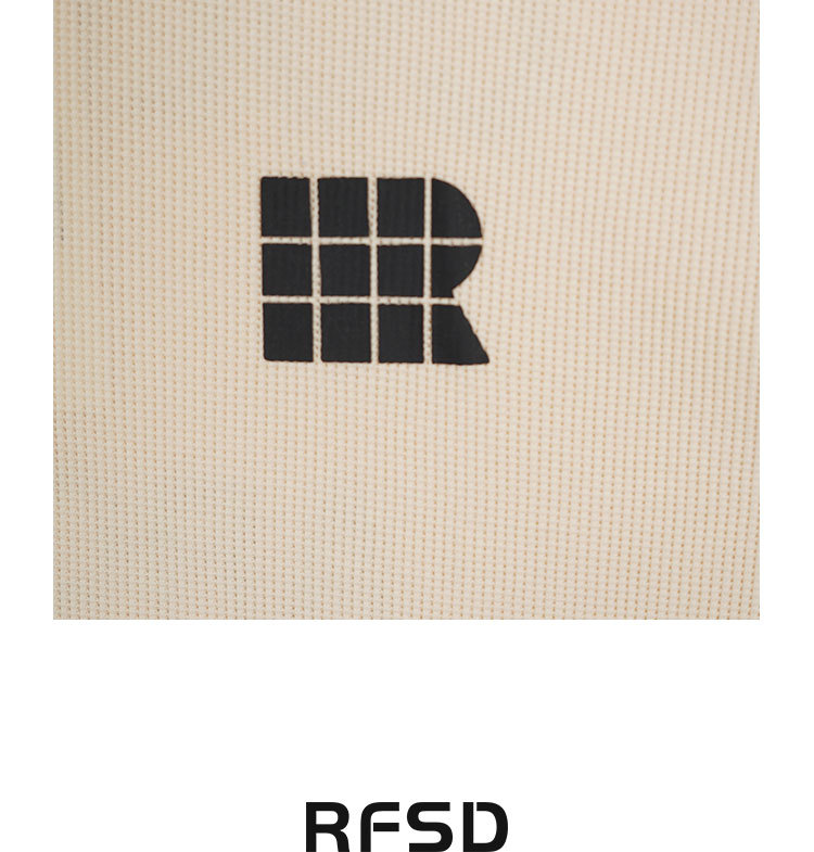 RFSD男装|华夫格R字印花T恤2025春夏新品潮牌街头宽松短袖上衣男-阿里巴巴