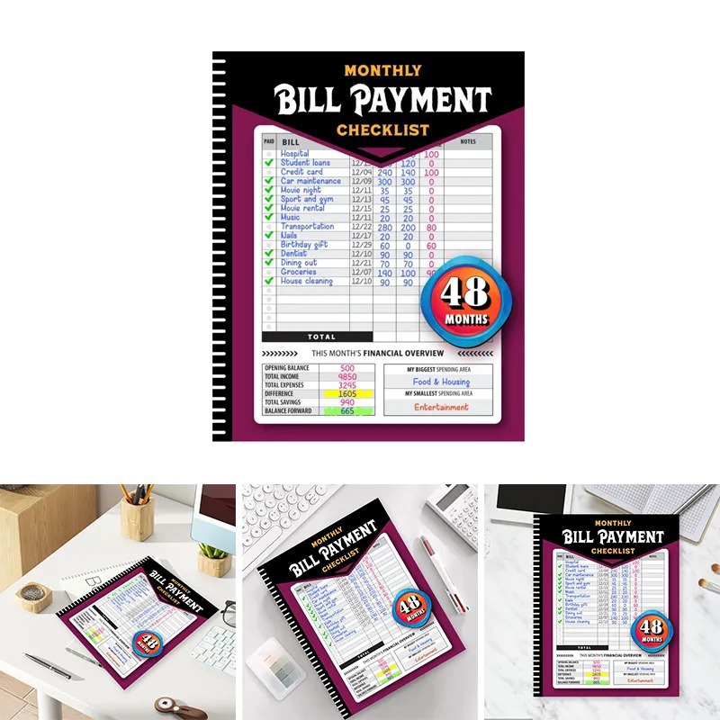 跨境新款Bill Payment Management Book账单本创意手帐记事-阿里巴巴