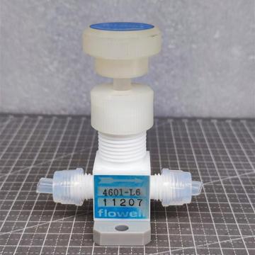 A066*FLOWELL 可溶性聚四氟乙烯PFA耐酸碱调压针阀 4601-L6 原装-阿里巴巴