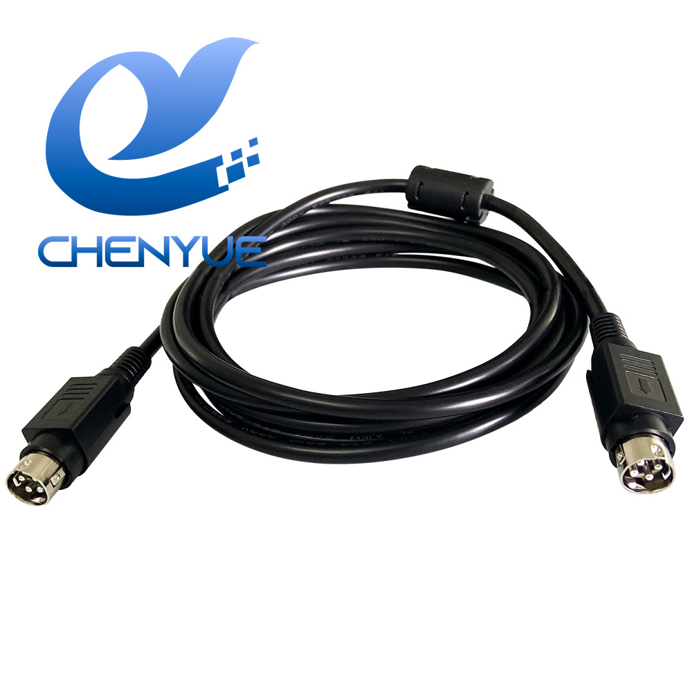 POWER DIN4P 带自锁 POWER数据线 4P连接线 中DIN4针线 3P 4P 5P-阿里巴巴