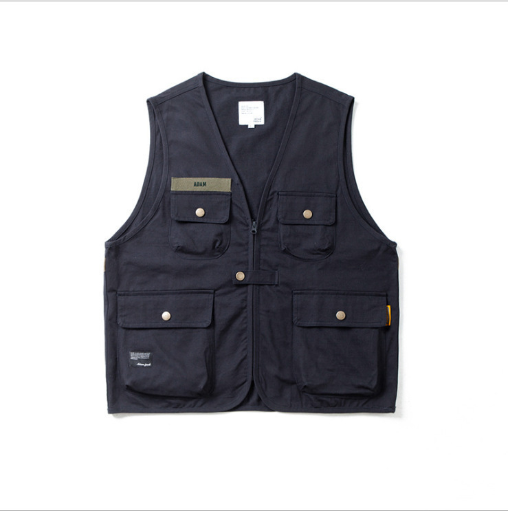 Summer Overalls Vest Men's and Women's Trendy Brand Multi-Pocket ...
