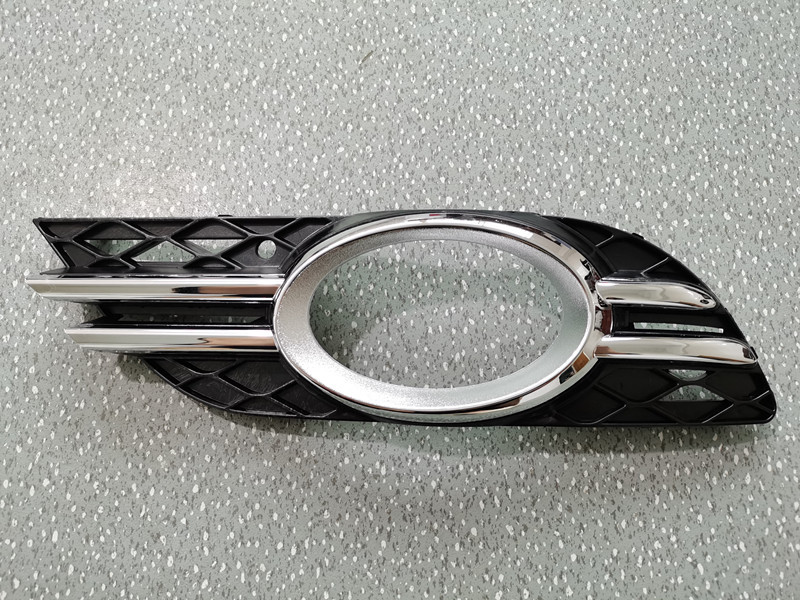 适用奔驰W211前雾灯框电镀框亮条E200E180E300前杠通风网格栅风口-阿里巴巴